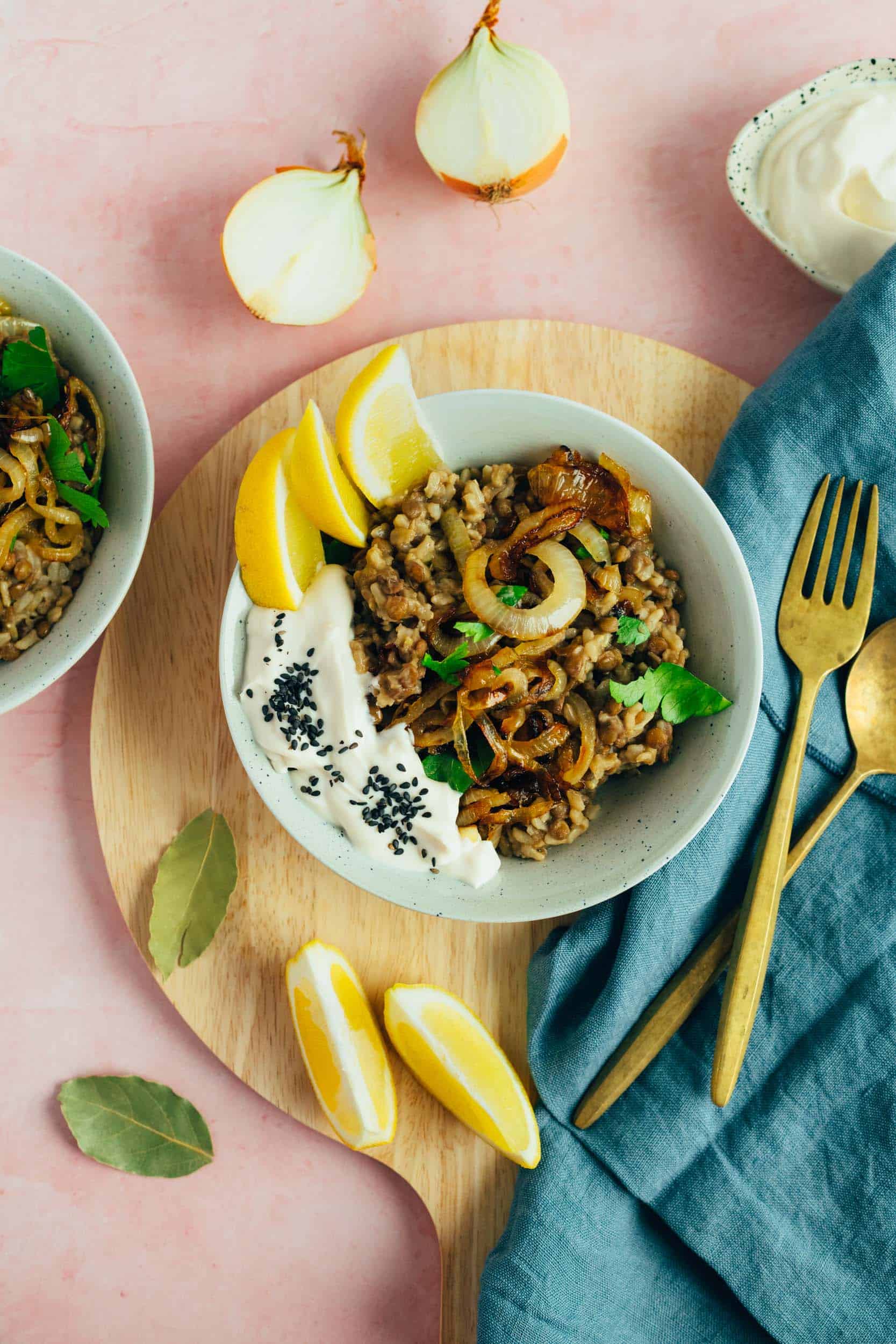 Mujaddara with caramelized onions (vegan & gluten-free) — VEGANE VIBES
